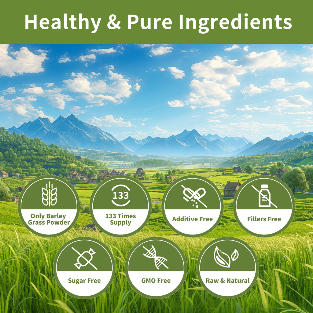 natural energy boost with barley grass
