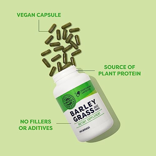 Natural energy boost with barley grass