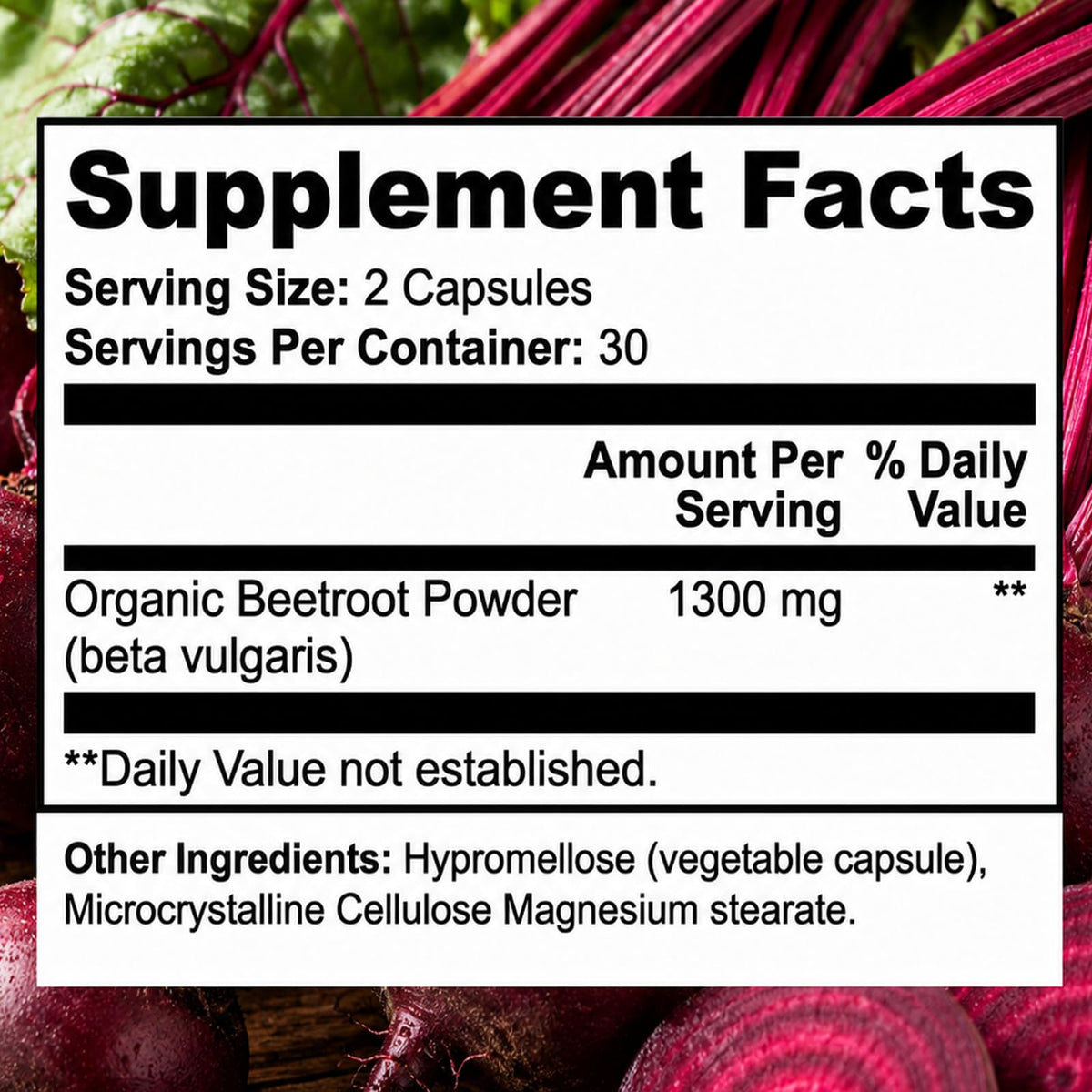 Natural energy boost with beetroot