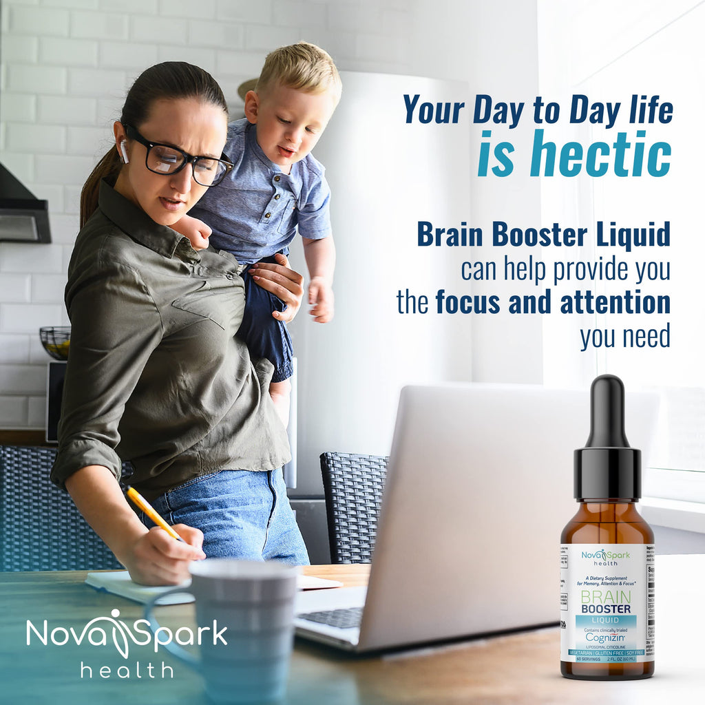 Natural energy boost with brain booster liquid