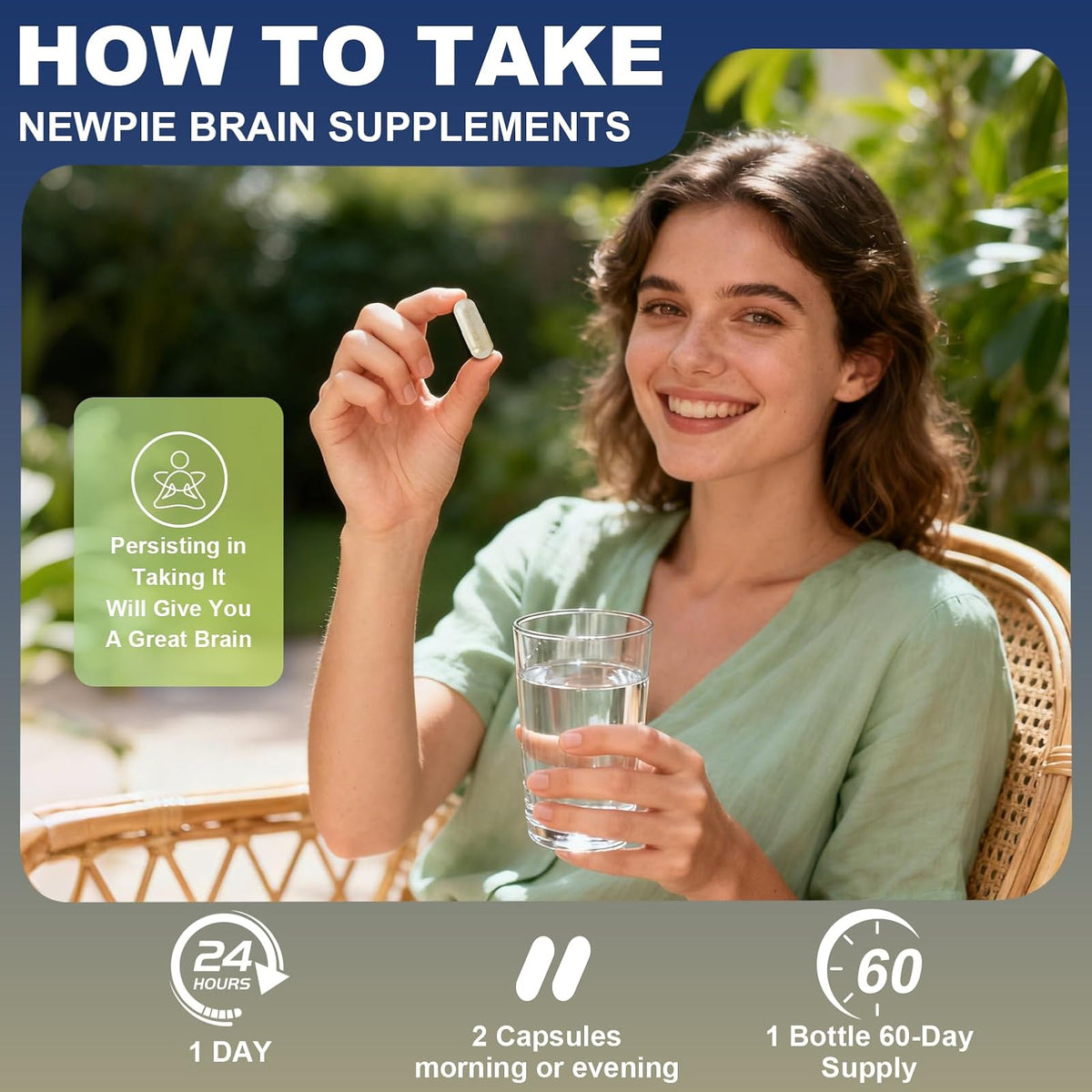 Natural energy boost with brain supplements