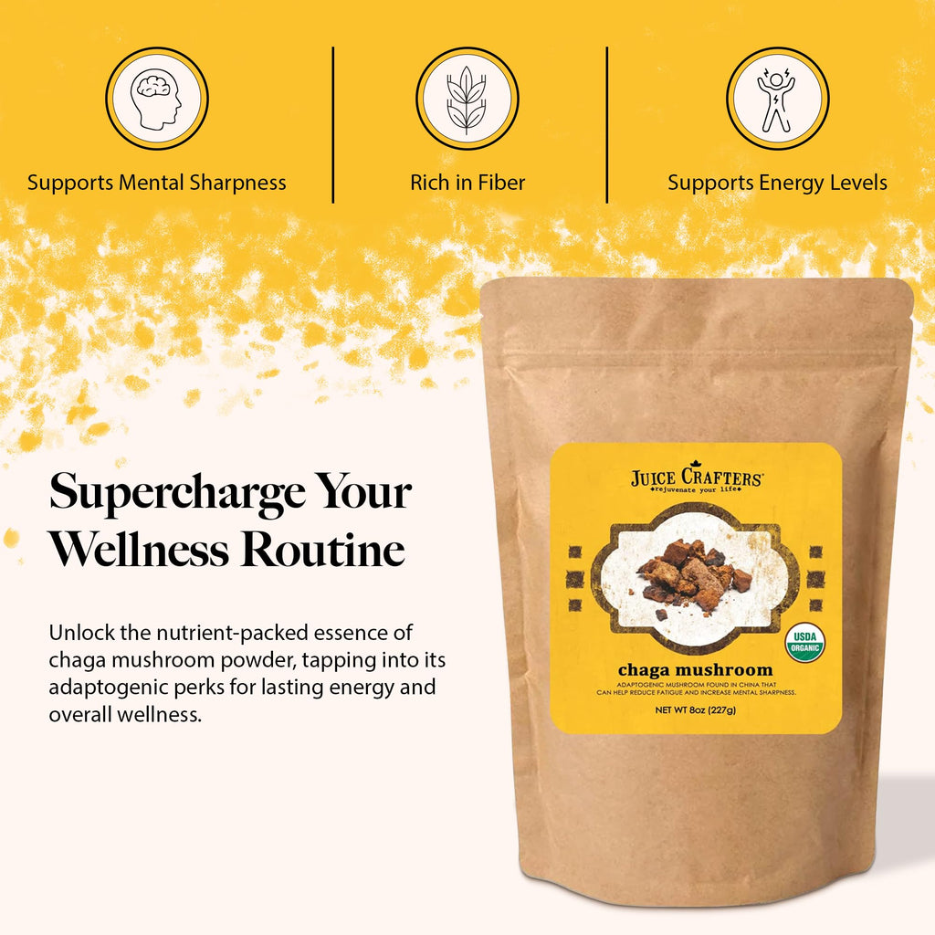 natural energy boost with chaga mushrooms