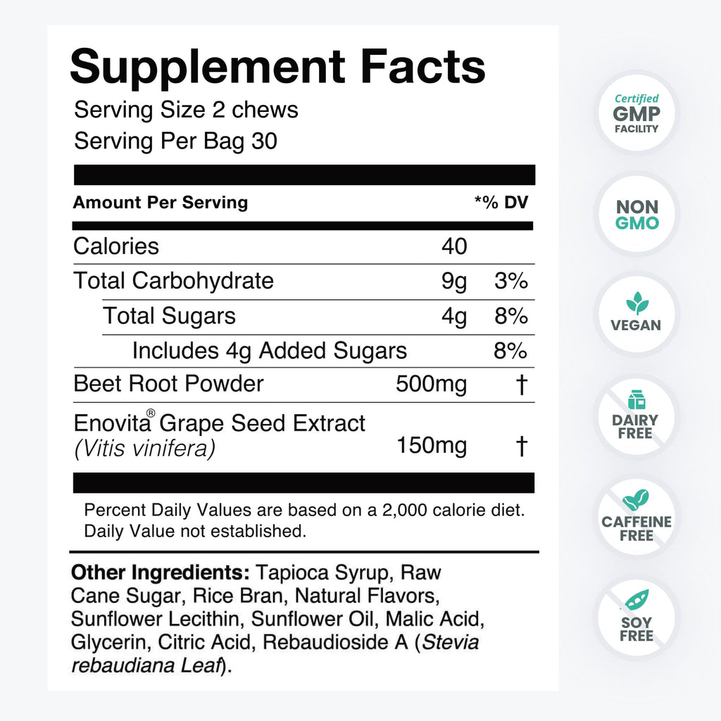 Natural energy boost with chews