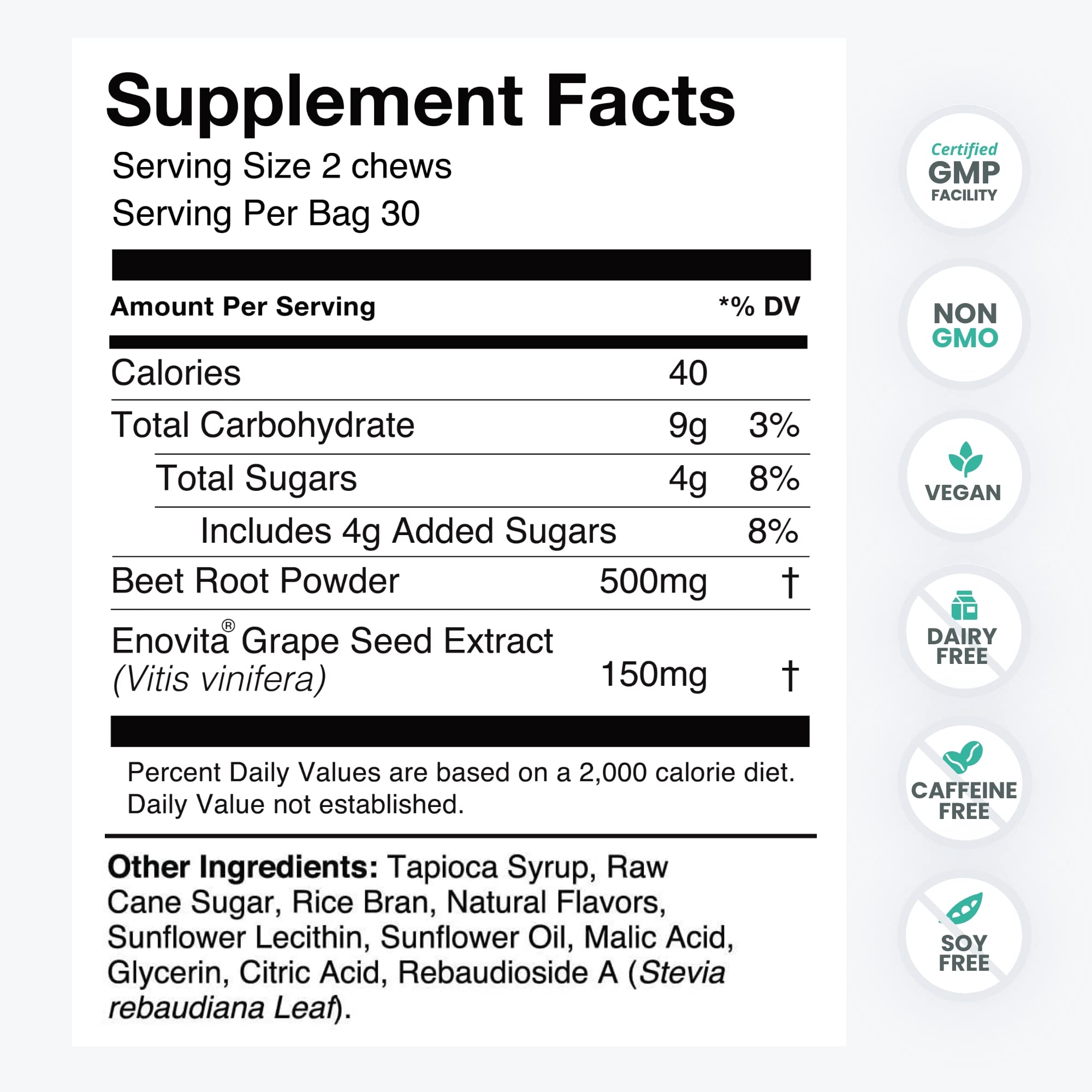 Natural energy boost with chews