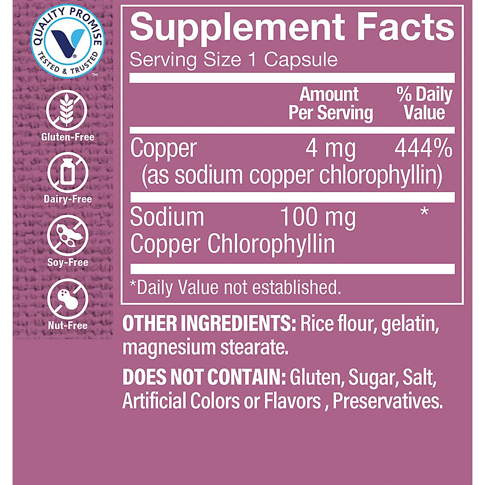 Natural energy boost with chlorophyll