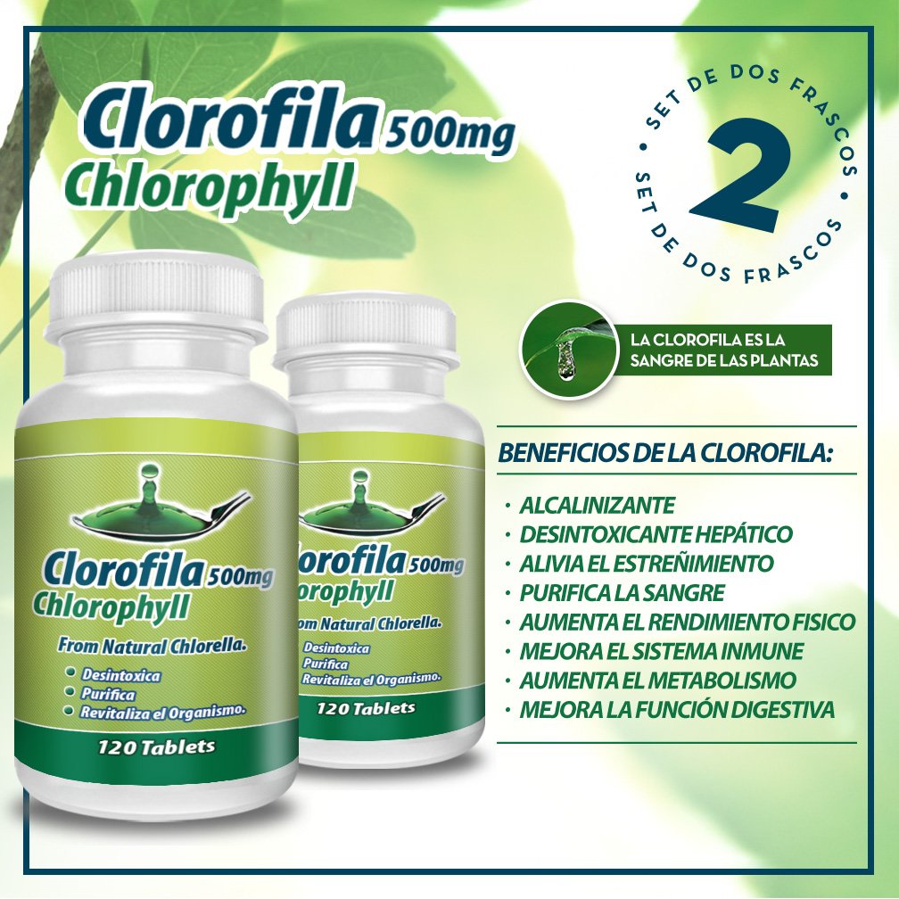 Natural energy boost with chlorophyll