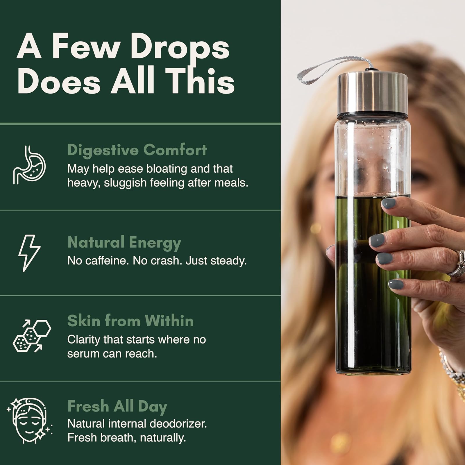 natural energy boost with chlorophyll