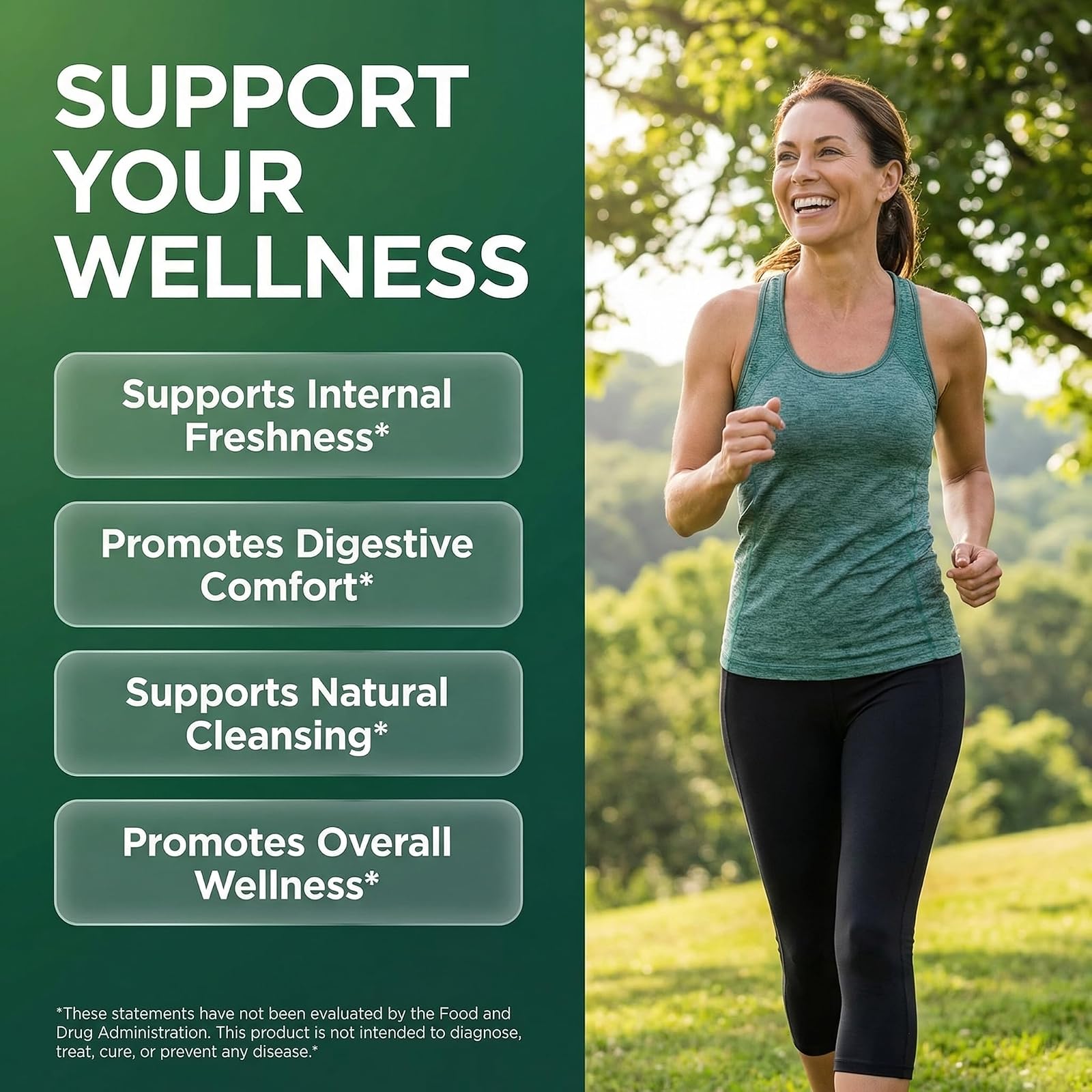 Natural energy boost with chlorophyll