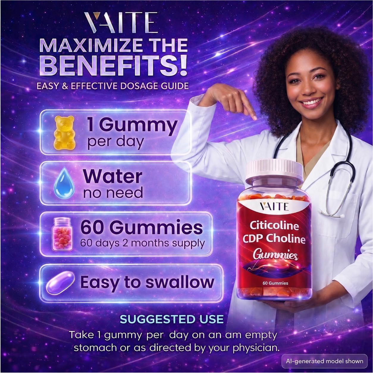 Natural energy boost with Citicoline gummies