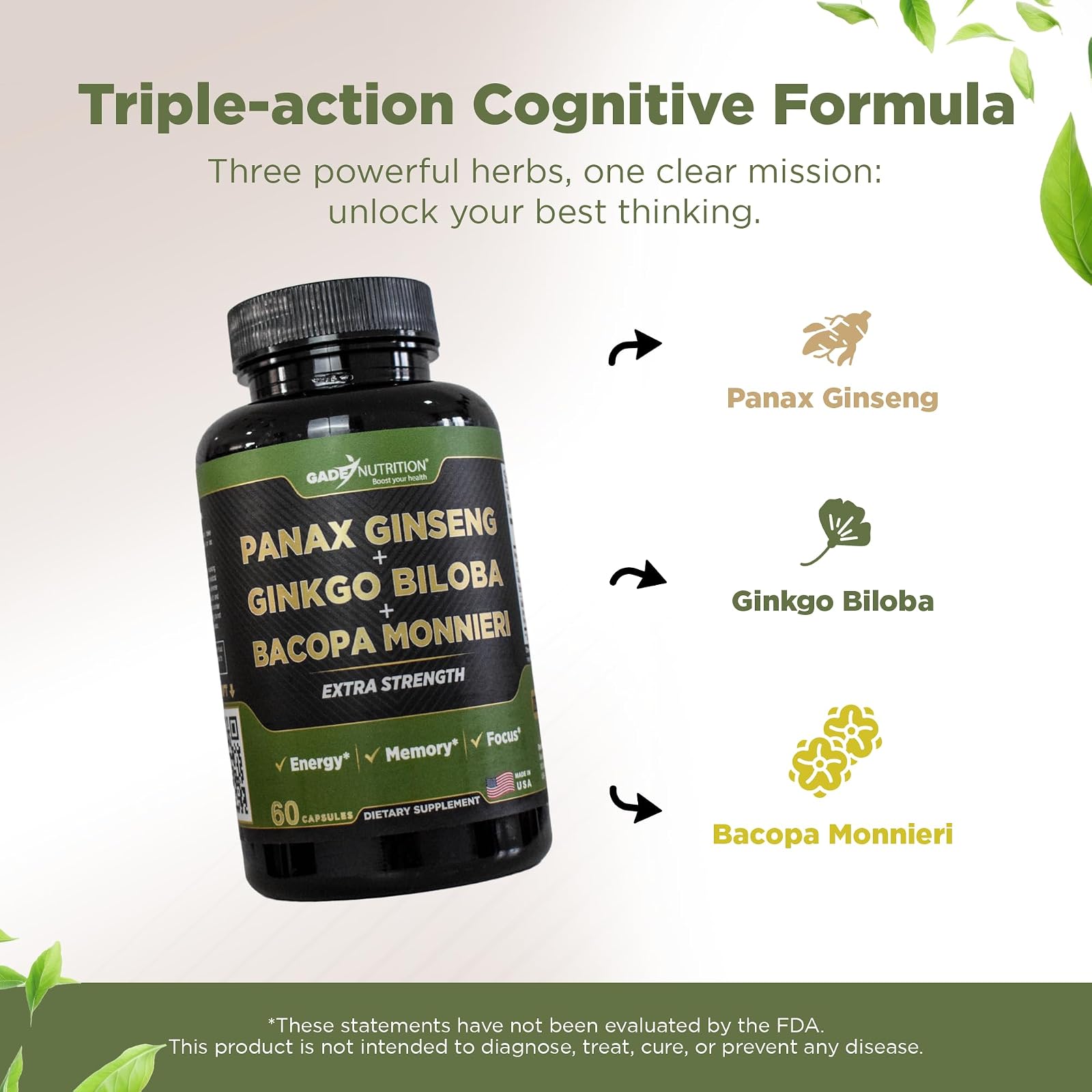 Natural energy boost with ginkgo biloba