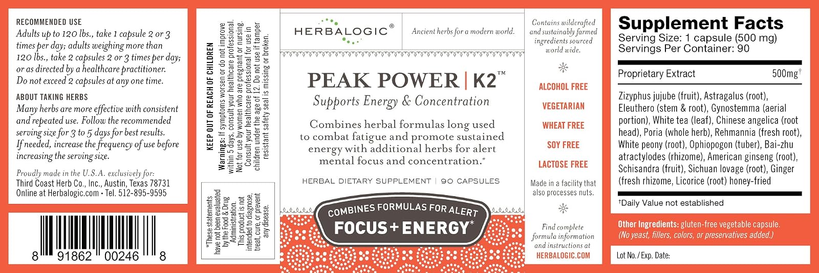 Natural energy boost with ginseng