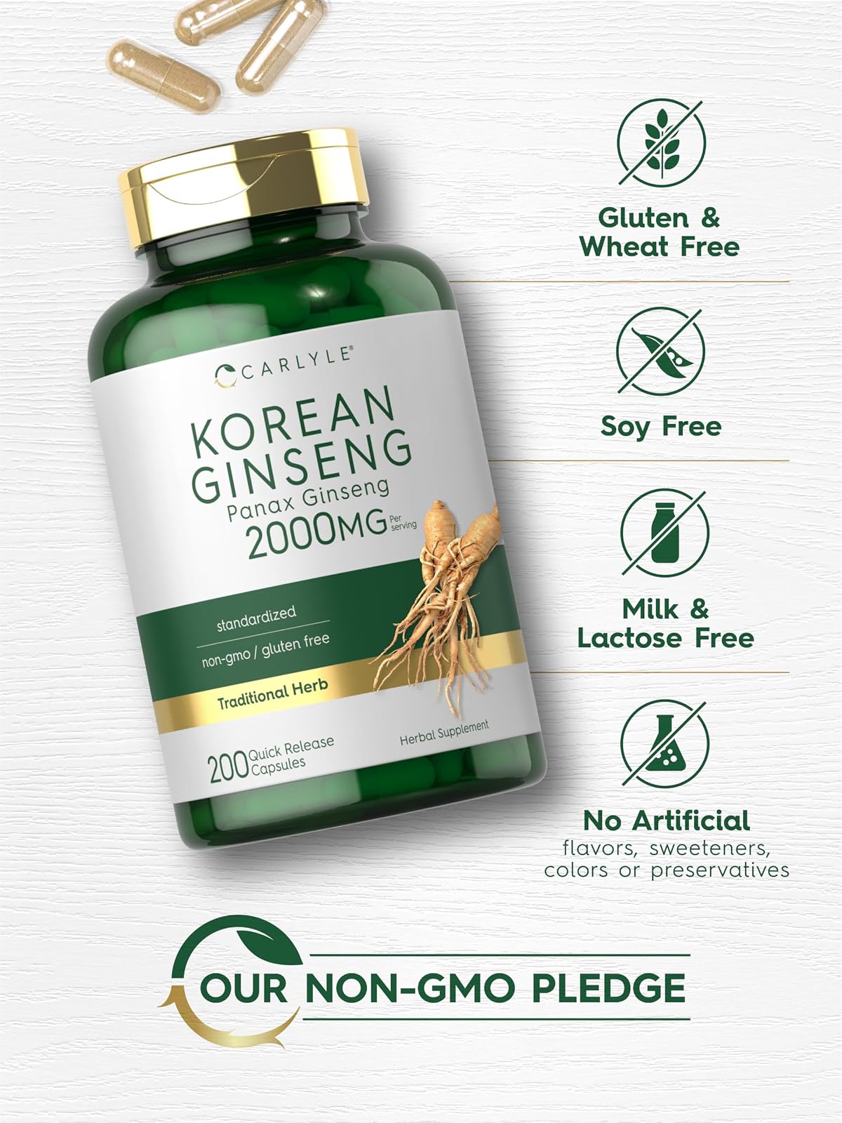 Natural energy boost with ginseng
