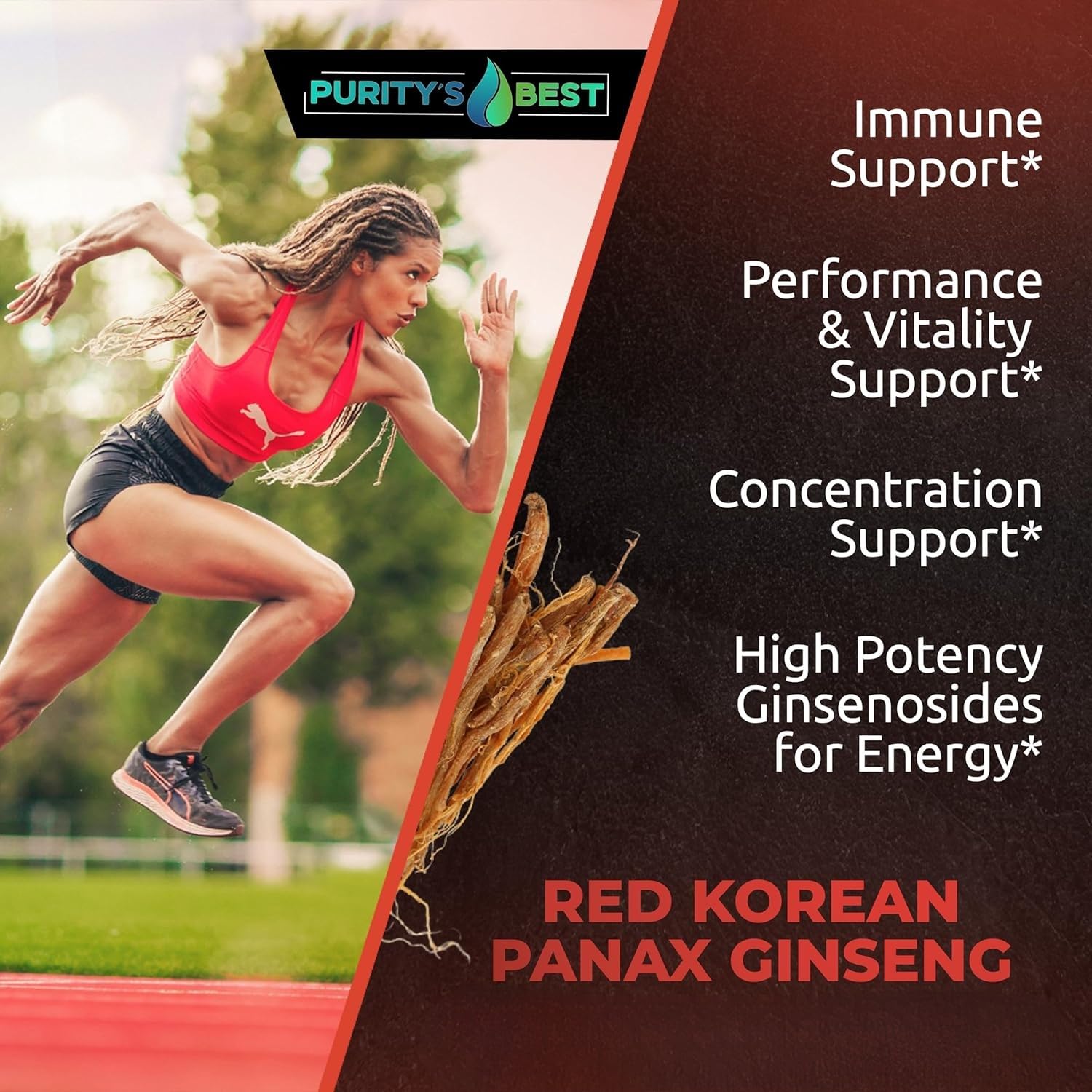 Natural energy boost with ginseng