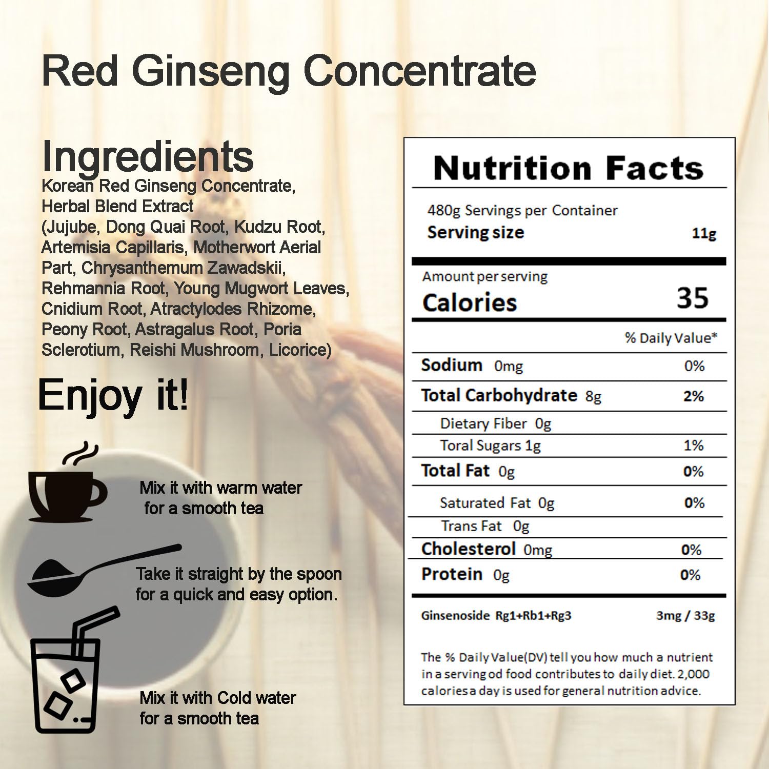 natural energy boost with ginseng