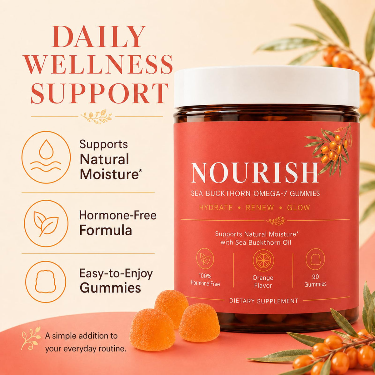 Natural energy boost with gummies