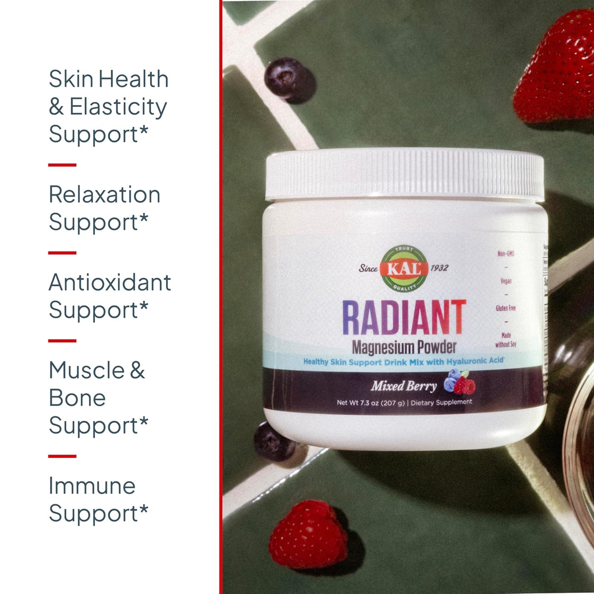 Natural energy boost with magnesium powder