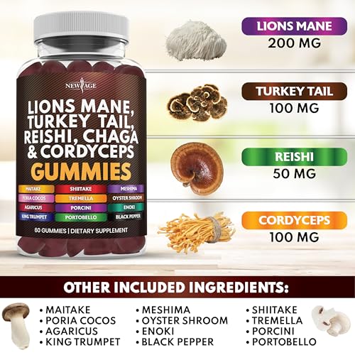 Natural energy boost with mushroom gummies
