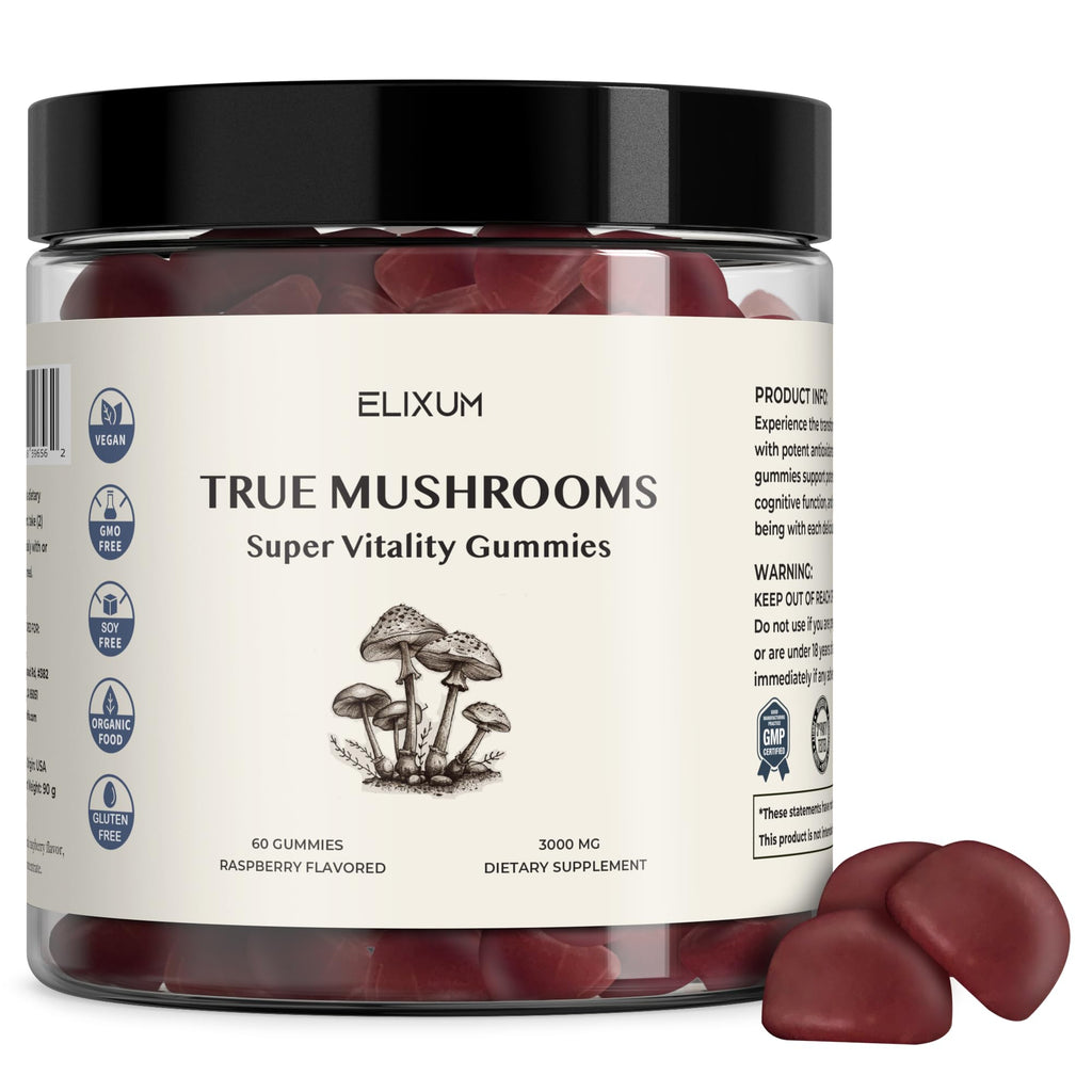 Natural energy boost with mushroom gummies