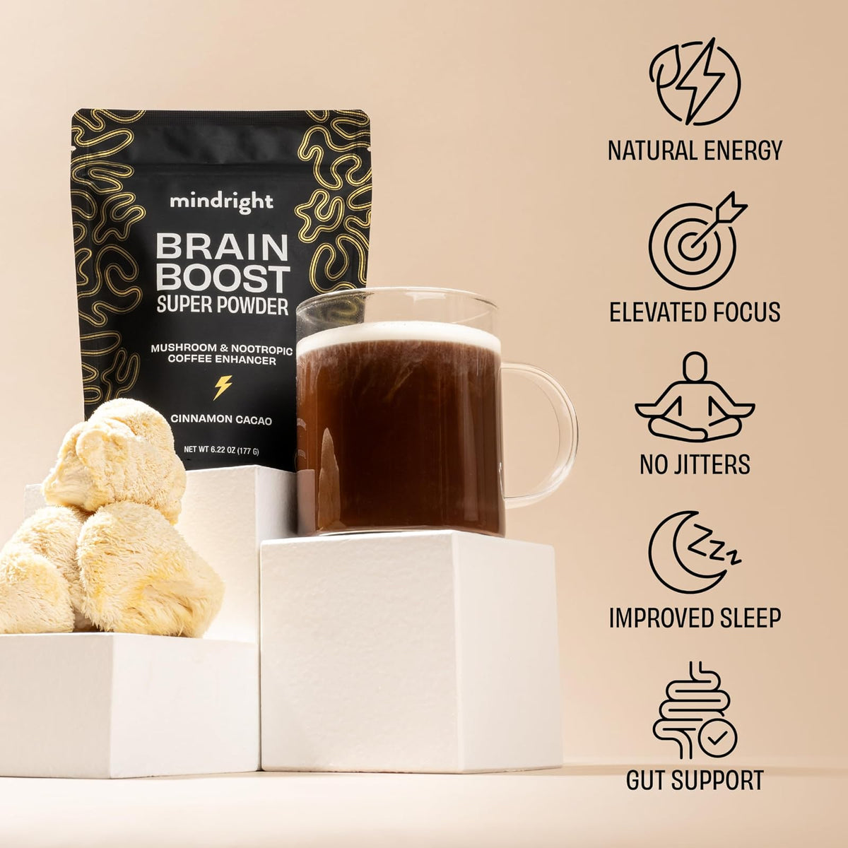 natural energy boost with mushrooms