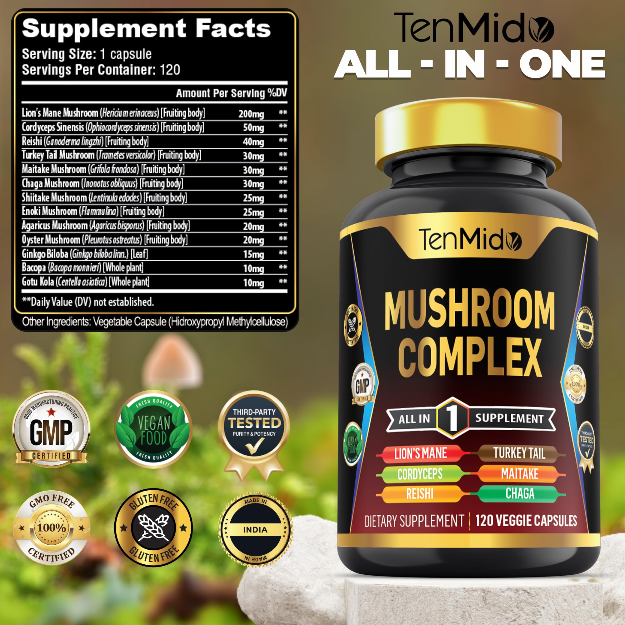 Natural energy boost with mushrooms