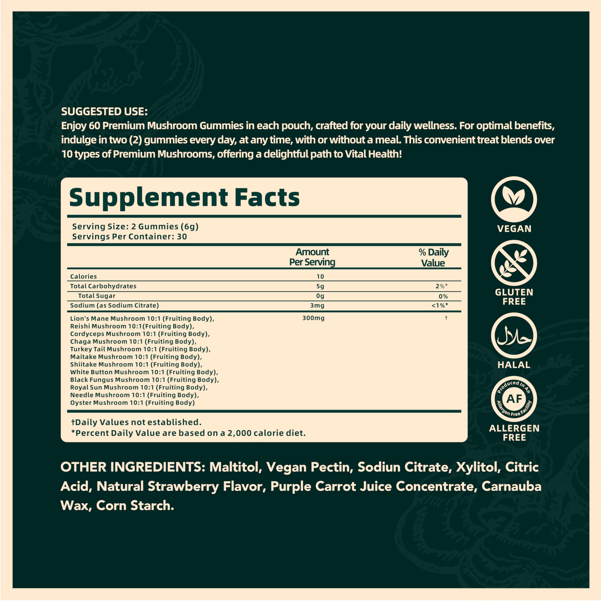 Natural energy boost with mushrooms