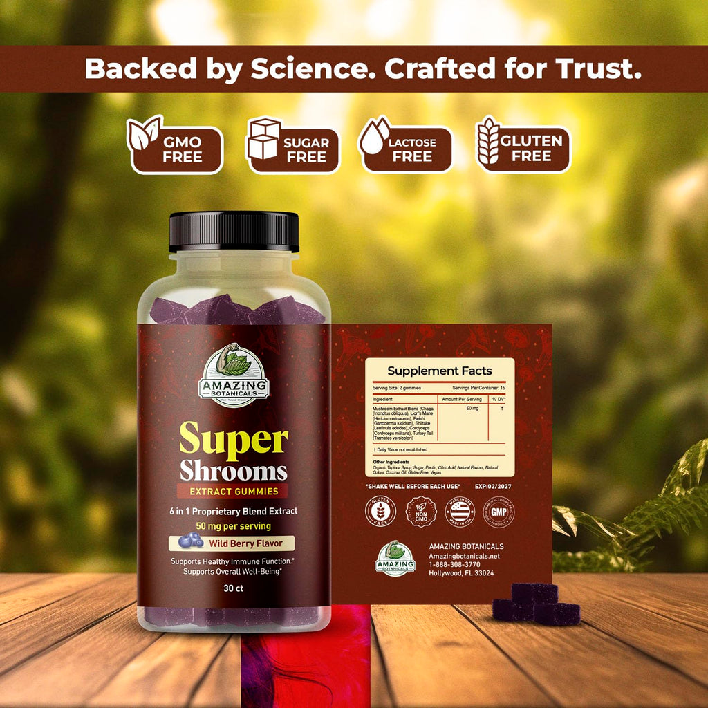 Natural energy boost with mushrooms