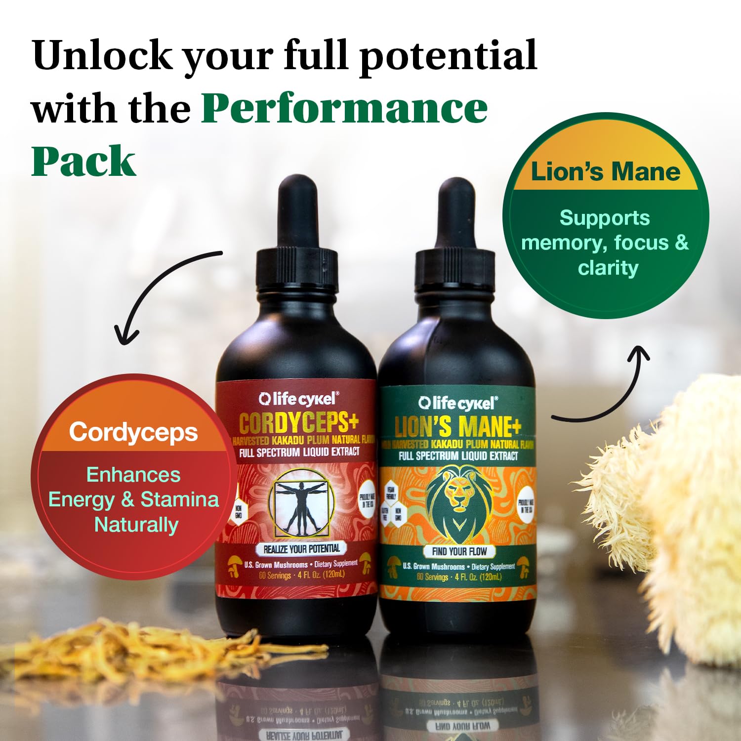 natural energy boost with mushrooms