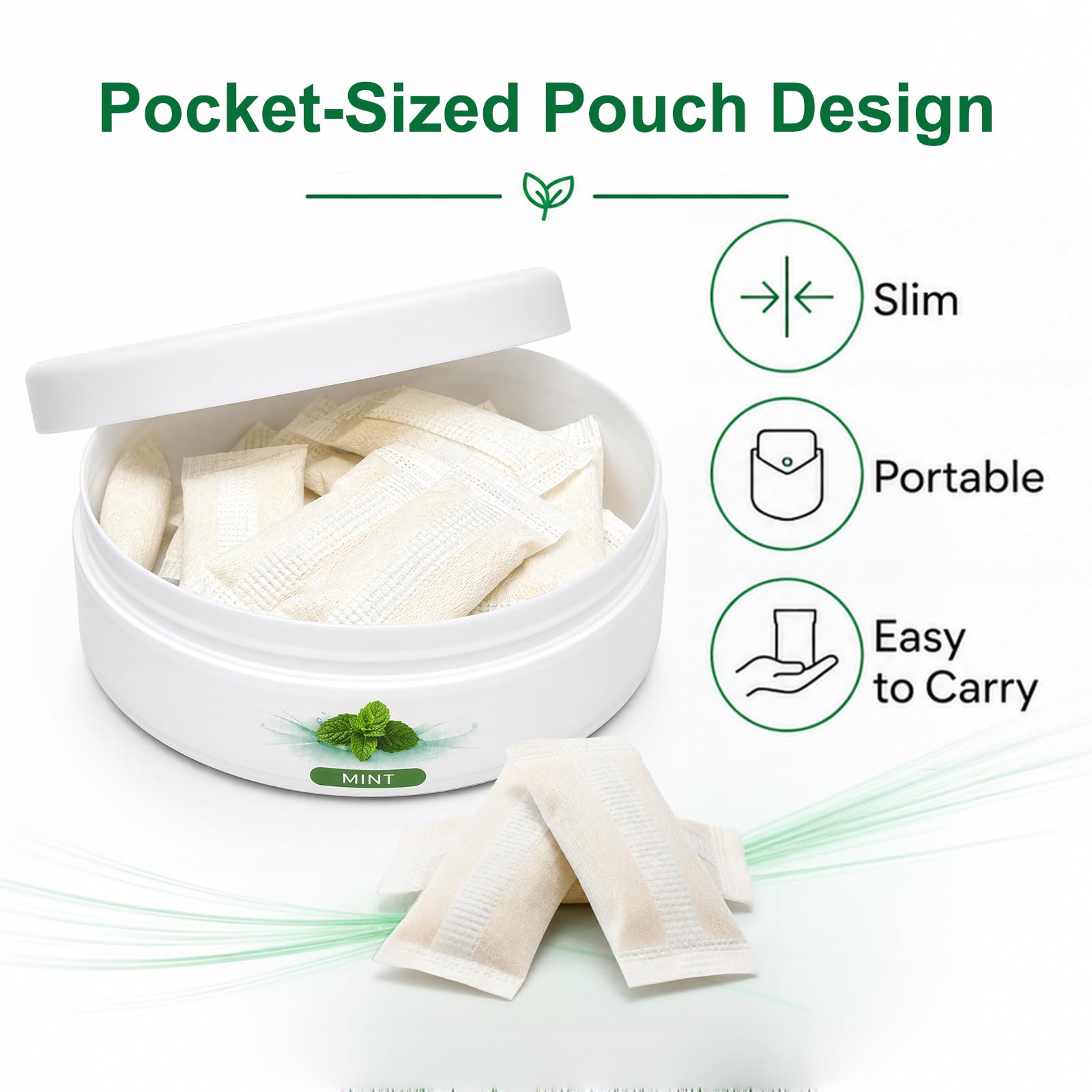 Natural energy boost with oral pouches