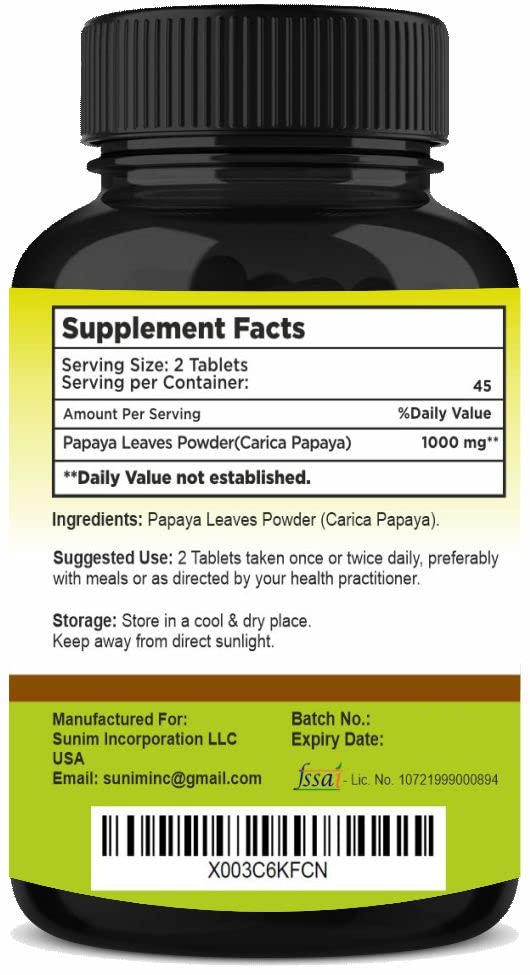 Natural energy boost with papaya leaf