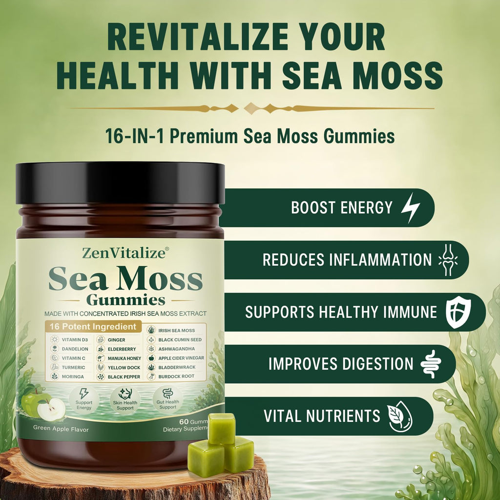 Natural energy boost with sea moss