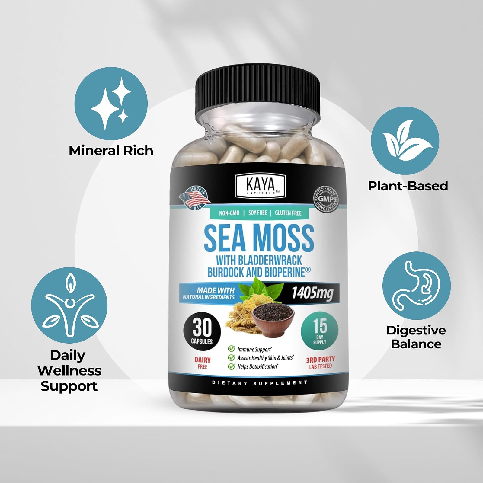 Natural energy boost with sea moss