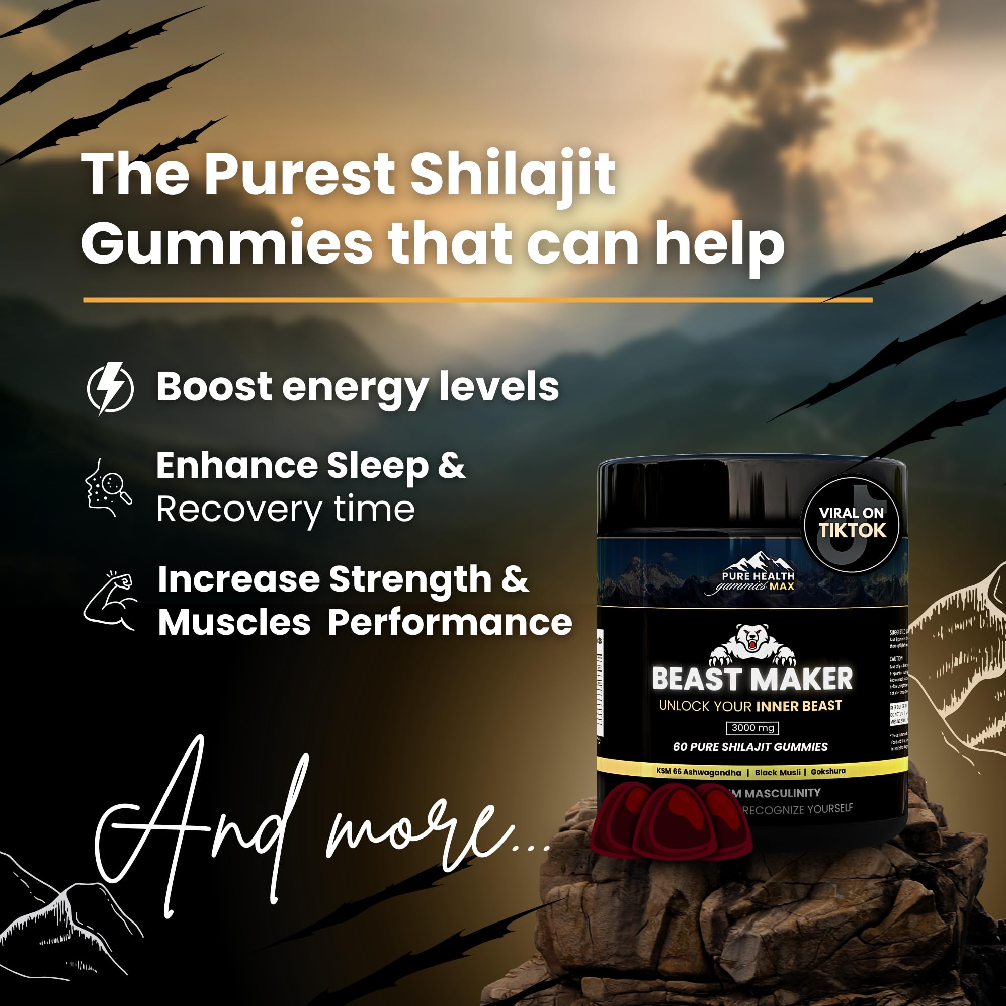 Natural energy boost with Shilajit