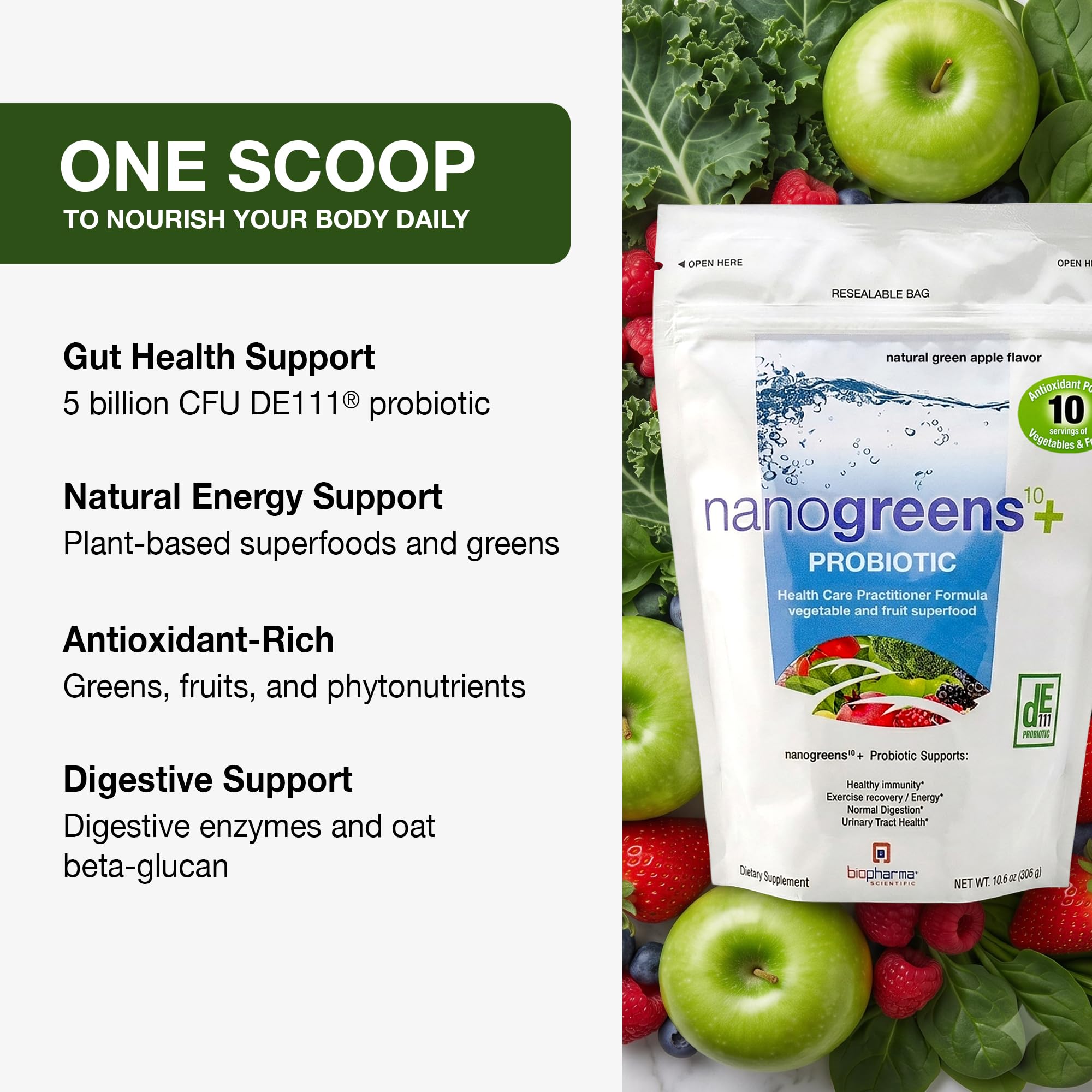 natural energy boost with spirulina greens