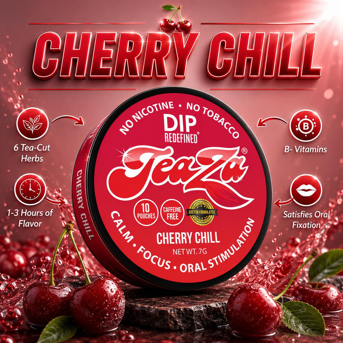 Natural energy boost with TeaZa pouches