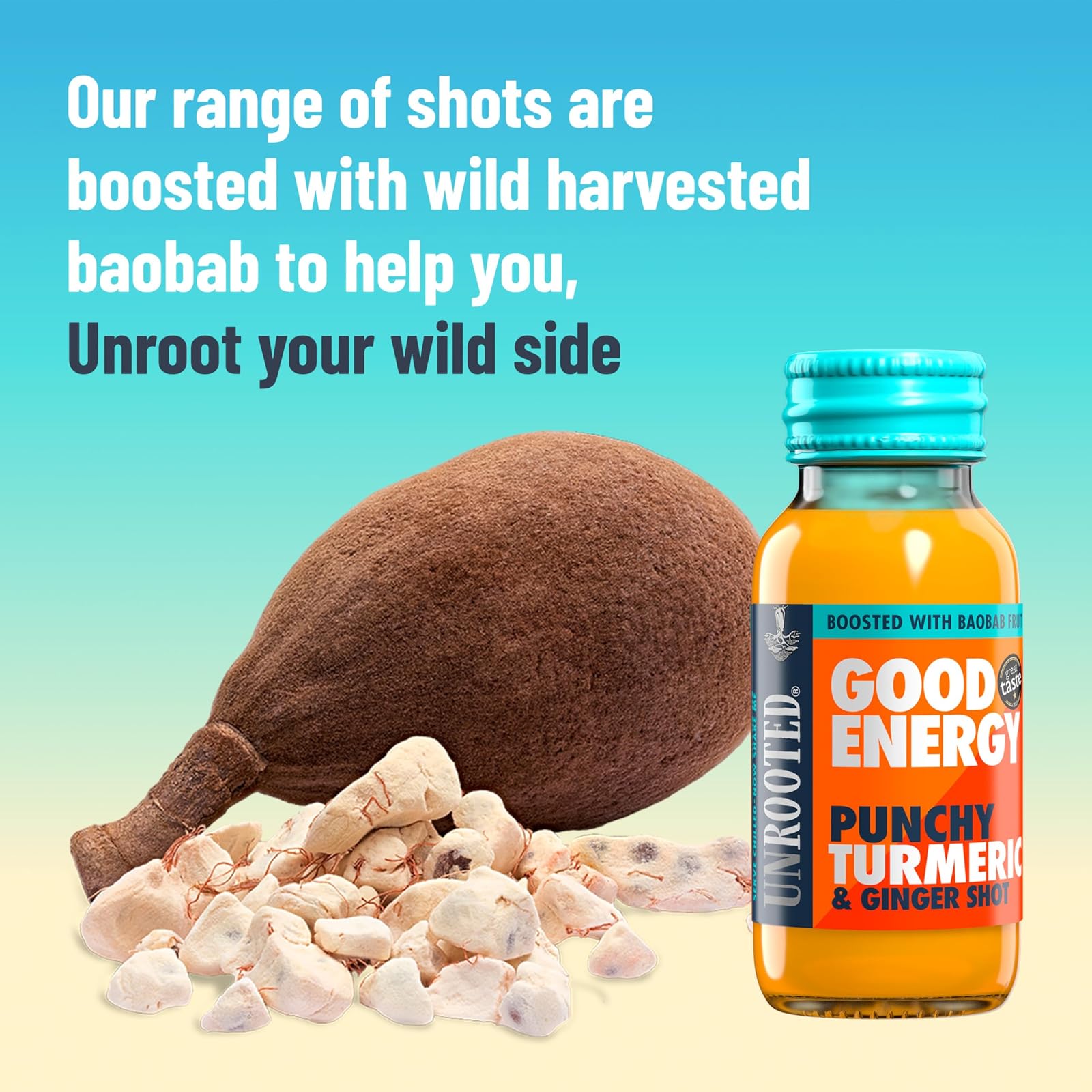 natural energy boost with UNROOTED