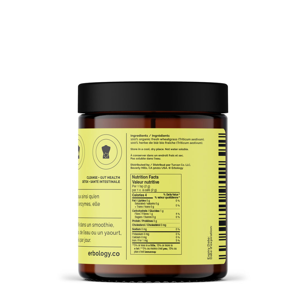 Natural energy boost with wheatgrass