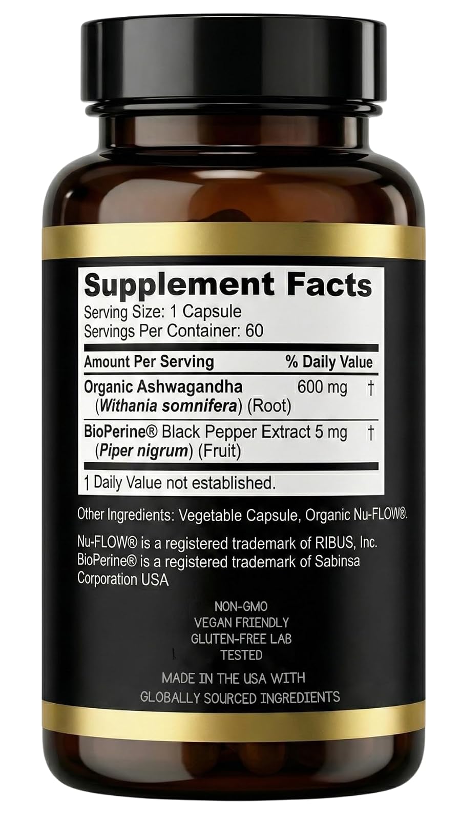 Natural energy booster Ashwagandha supplement