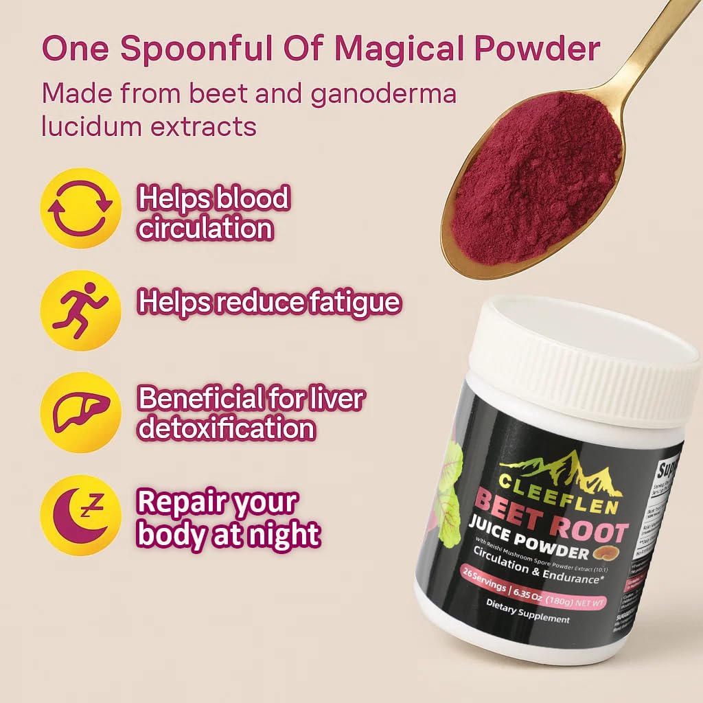 Natural energy booster beet powder