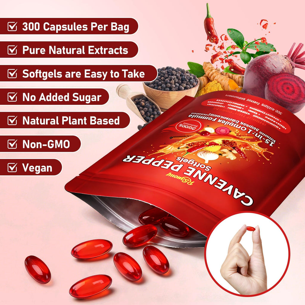 Natural energy booster cayenne supplement