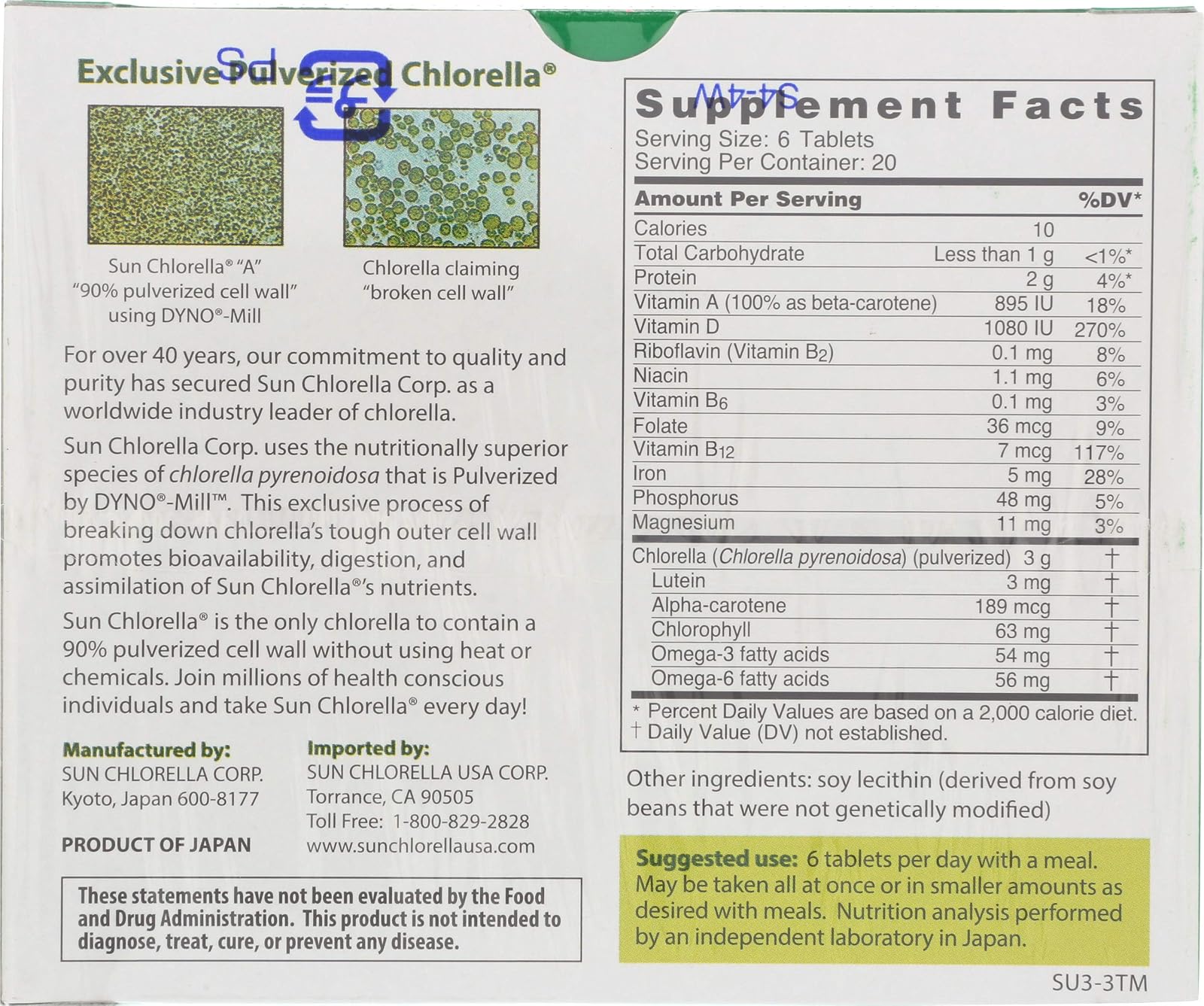 natural energy booster chlorella