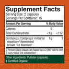 natural energy booster cordyceps capsules