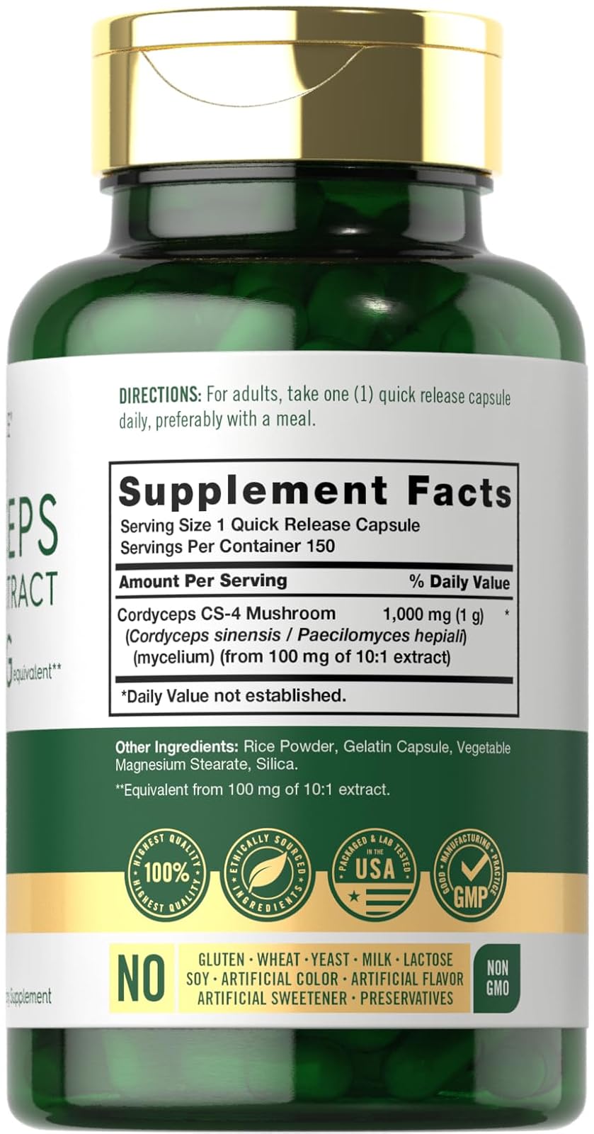 Natural energy booster Cordyceps capsules