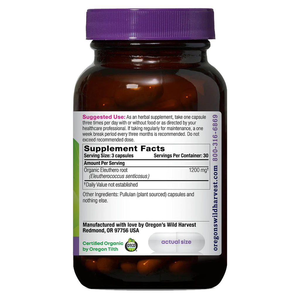 natural energy booster Eleuthero capsules