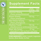 Natural energy booster ginseng capsules