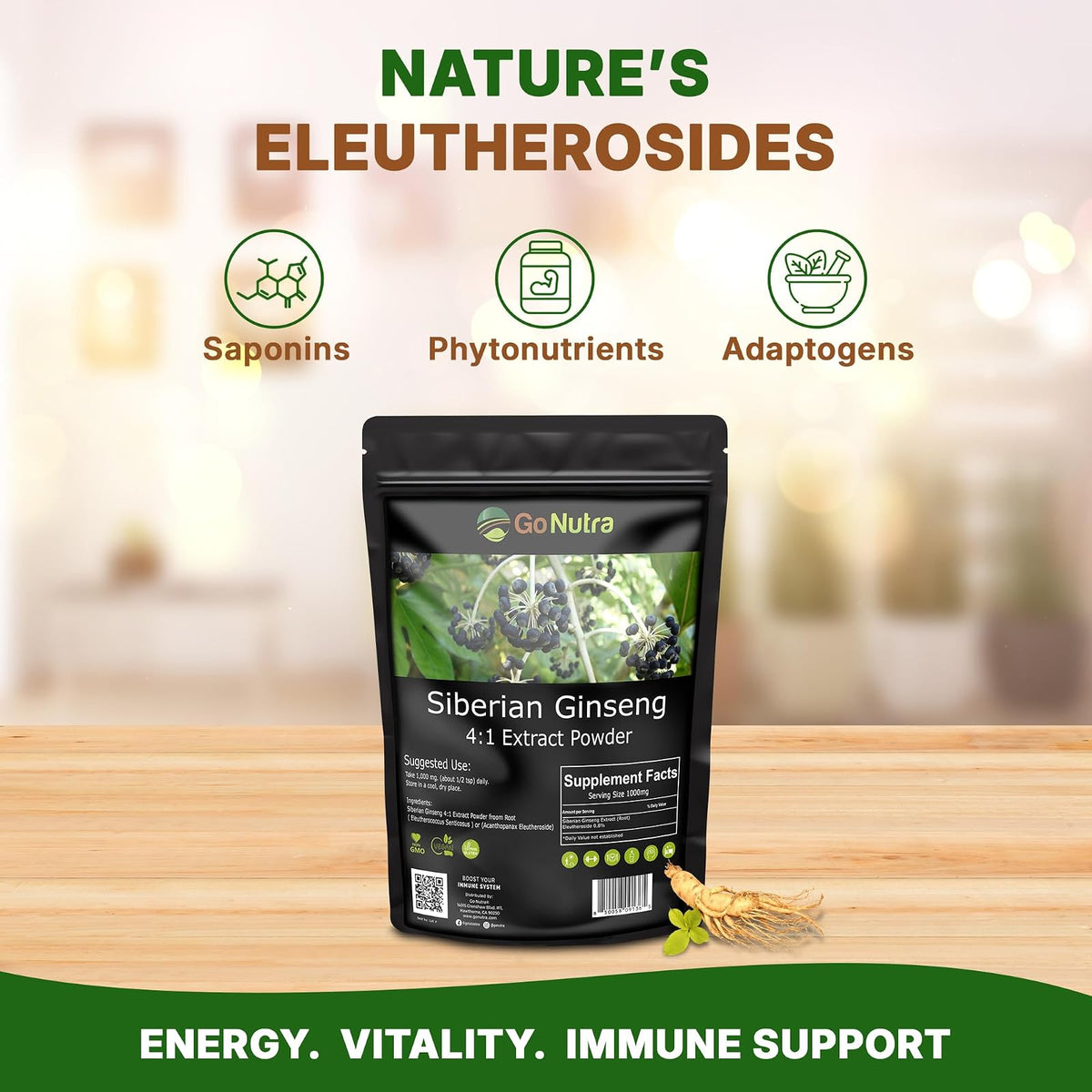 Natural energy booster ginseng extract