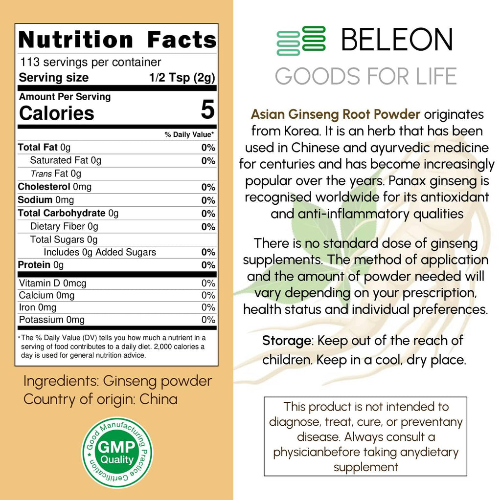 natural energy booster ginseng powder