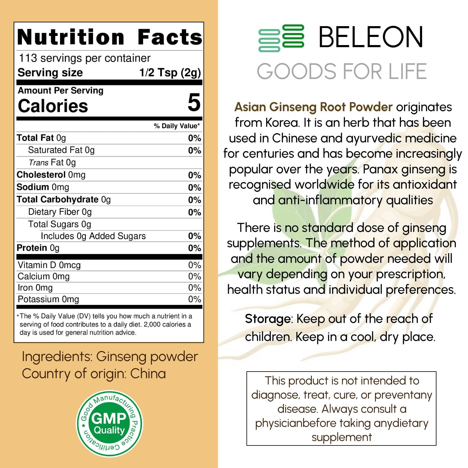 natural energy booster ginseng powder