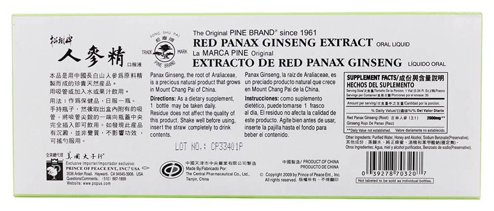 natural energy booster ginseng vials
