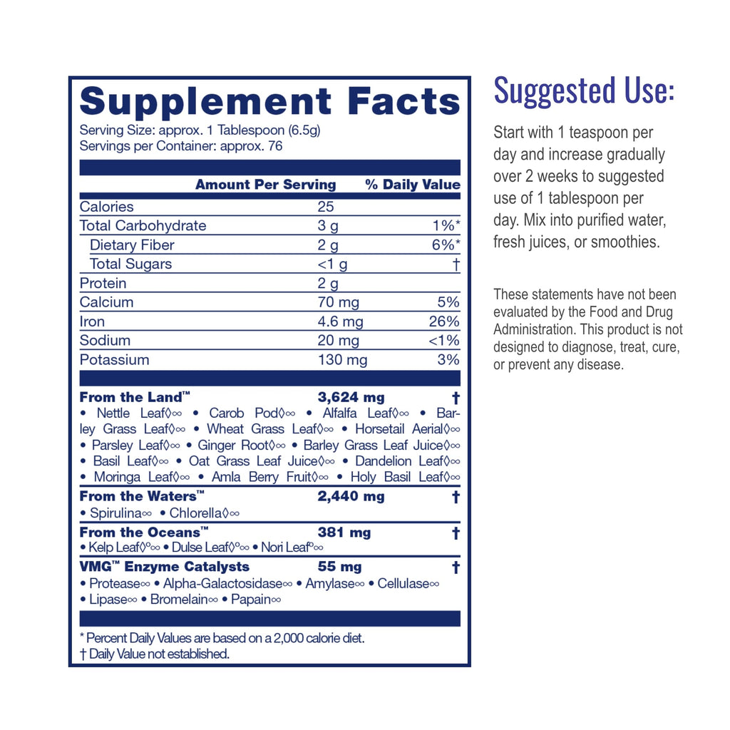 natural energy booster green powder
