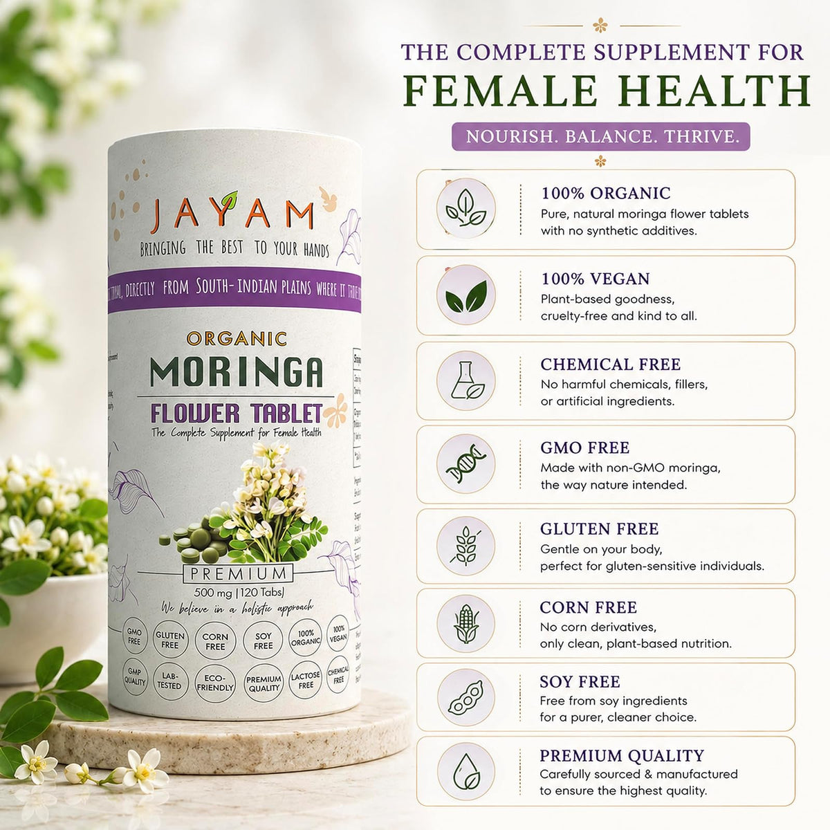 natural energy booster moringa tablets